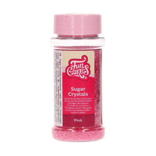 FunCakes Pink - Sugar Crystals 80g | British Corner Shop