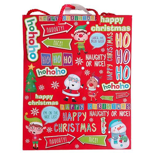 Tom Smith Medium Character Text Gift Bag | British Corner Shop