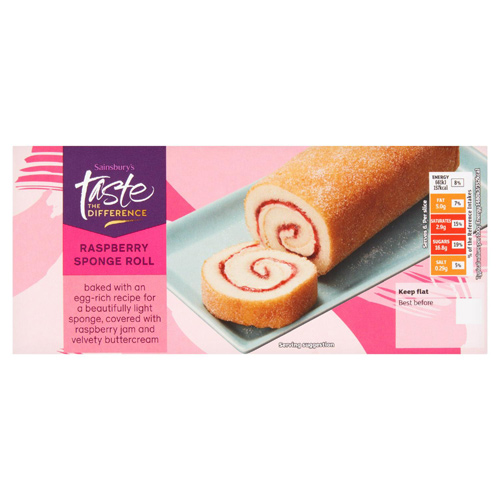 Sainsbury's Raspberry Swiss Roll Cake, Taste the Difference