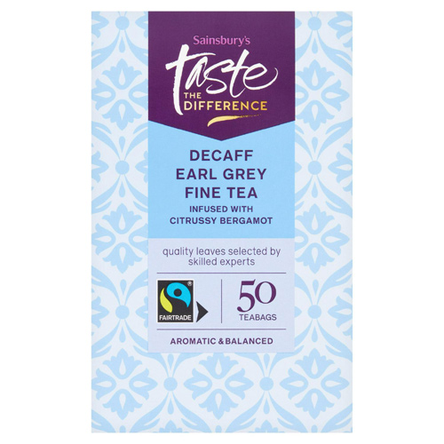 Sainsburys Taste the Difference Earl Grey Decaff Tea Bags x50