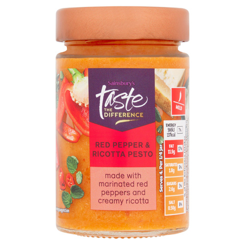 Sainsburys Taste the Difference Red Pepper & Ricotta Pesto