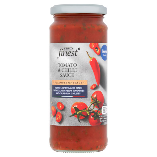 Tesco Finest Tomato & Chilli Pasta Sauce | British Corner Shop